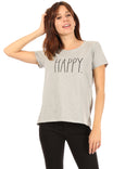RAE DUNN Women's "Happy" Short Sleeve Icon T-Shirt – Rae Dunn Wear
